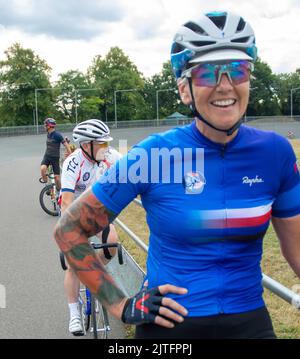Herne hill velodrome is south east London most popular venue for the cyclist community Stock ...