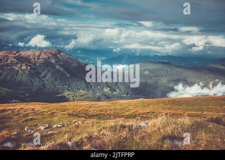 Amazing scene on autumn mountains Stock Photo - Alamy