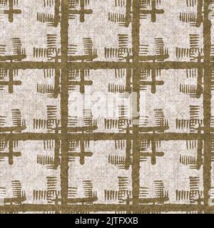 Sepia brown geometric canvas effect seamless texture. Material geo ...