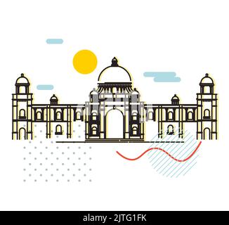 Kolkata City Icon - Victoria Memorial Icon Illustration as EPS 10 File ...