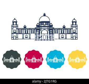 Kolkata City Icon - Victoria Memorial Icon Illustration as EPS 10 File ...