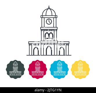 Coimbatore City - Clock Tower - Icon Illustration as EPS 10 File Stock ...