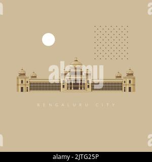 Bangalore City Icon - Vidhana Soudha Icon Illustration as EPS 10 File ...