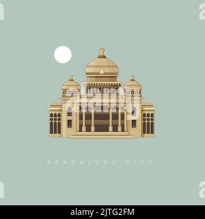 Bangalore City Icon - Vidhana Soudha Icon Illustration as EPS 10 File ...