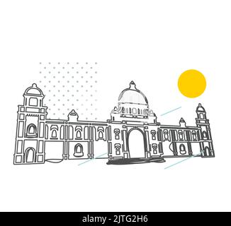 Kolkata City Icon - Victoria Memorial Icon Illustration as EPS 10 File ...