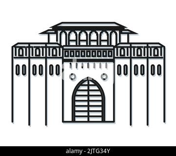 Historical Icon Pune City - Shaniwar Wada Icon Illustration as EPS 10 File Stock Vector Image ...