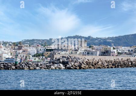Overview of Forio and the great tower the symbol of the famous town ...