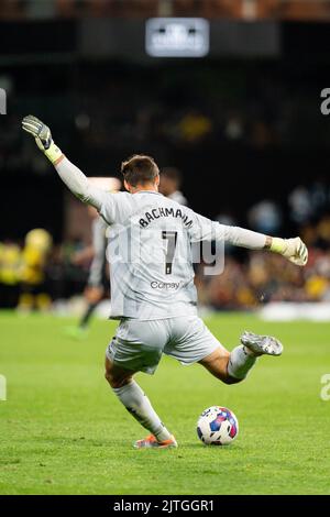 Daniel Bachmann #1 of Watford goal kick Stock Photo - Alamy