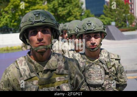 August 30, 2022: Parade of Turkish military units on August 30 Victory ...