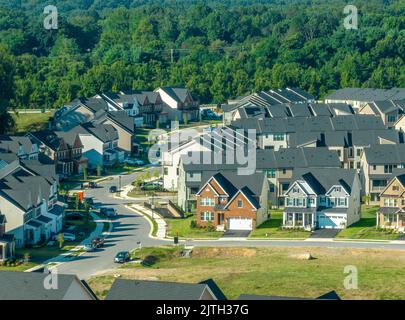 New single family house in a residential area in calm neighborhood ...