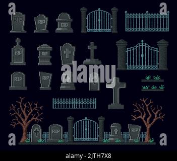 Rip monument pixel art icon Stock Vector Image & Art - Alamy
