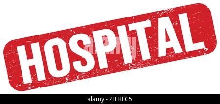 HOSPITAL text written on red grungy stamp sign Stock Photo - Alamy