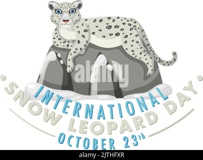 International Snow Leopard Day Banner Design illustration Stock Vector ...