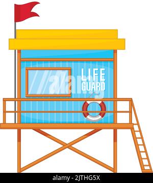 Lifeguard Tower Cartoon Style illustration Stock Vector Image & Art - Alamy