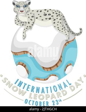 International Snow Leopard Day Banner Design illustration Stock Vector ...