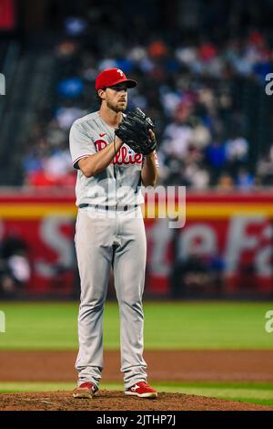 Philadelphia Phillies pitcher Aaron Nola in action during a baseball ...