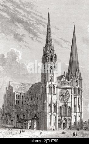 Cathedral of Chartres. French-Gothic style, , (architectural history ...