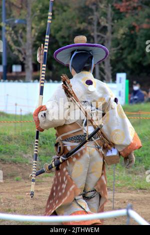 Back view of Yabusame archer Stock Photo - Alamy