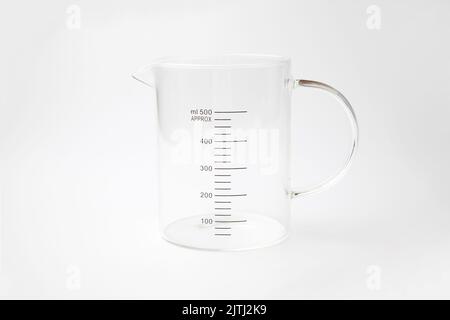 Measuring glass isolated on white background. Measuring glass isolated ...