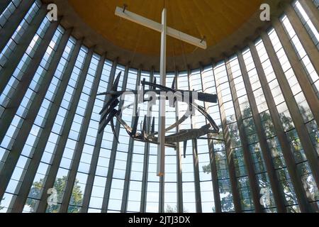 Modern chapel window in Coventry Cathedral, UK Stock Photo - Alamy
