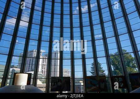 Modern chapel window in Coventry Cathedral, UK Stock Photo - Alamy