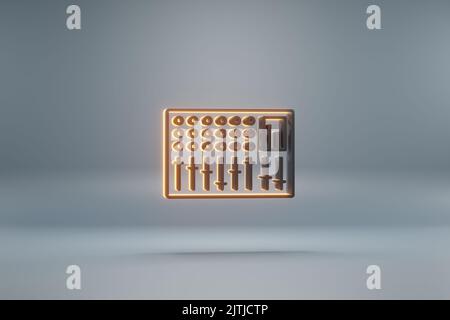 Beautiful black DJ Mixer with yellow light symbol icons on a blue ...