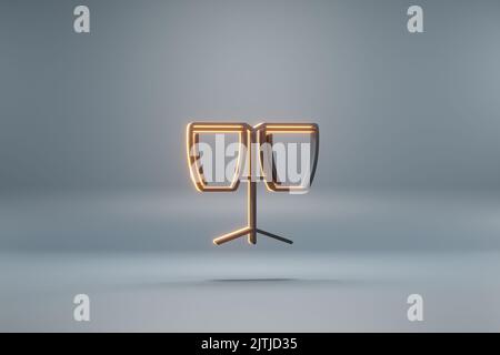 Two maracas on blue background. National musical instrument ...