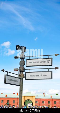 Typical information signs in Saint Petersburg, Russian Federation ...