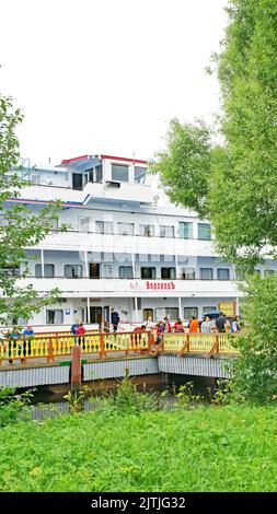 Panoramic Mandrogi, Russian Federation, Russia Stock Photo - Alamy