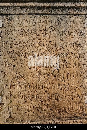 Delphi Archaeological Site, detailed view, Delphi, Phocis, Greece Stock ...