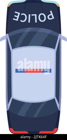 Patrol auto top view. Police car icon Stock Vector Image & Art - Alamy