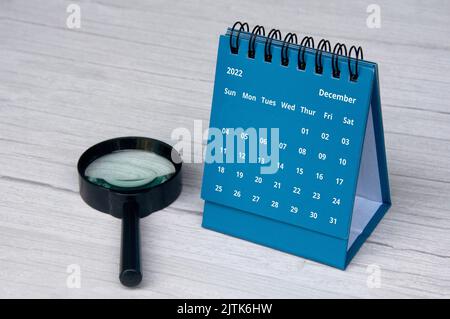 December 2022 Monthly desk calendar for the organizer to plan 2022 year ...