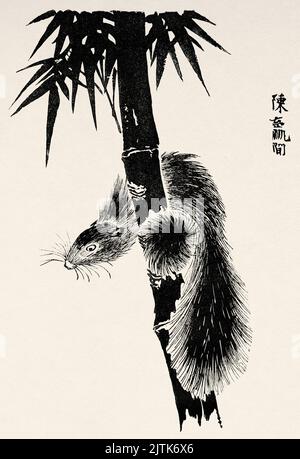 fine arts, Japan, graphic, wild couple, colour woodcut by Shozan, 1860 ...