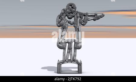 Modeling of an ancient historical icon from the era of Greeks. Shown in ...