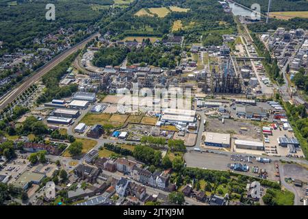 Aerial view, Wartburgstraße industrial park with RAIN Carbon Germany ...