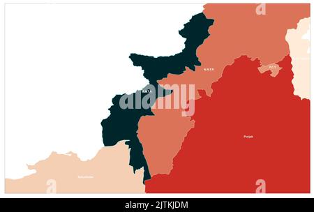 FCT Vector Map with NWFP and Punjab Pakistan , FCT Pakistan Vector Map ...