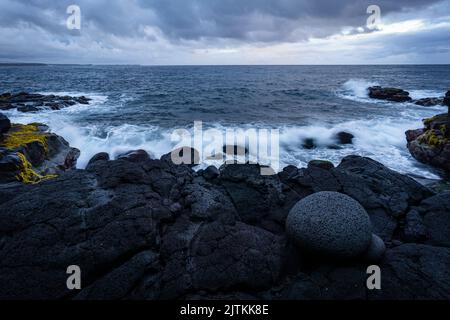 A rocky cliff overseeing the ocean view Stock Photo - Alamy
