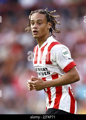 EINDHOVEN, NETHERLANDS - AUGUST 31: Xavi Simons of PSV celebrates after ...