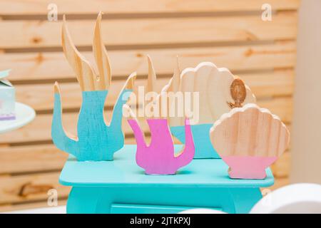 birthday decoration with mermaid theme, widely used in brazil Stock ...