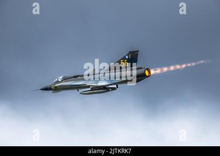 Saab J35 Draken is a supersonic delta winged aircraft built by Saab ...