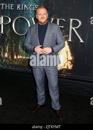 Owain Arthur attending 'The Lord of The Rings: The Rings of Power' New ...