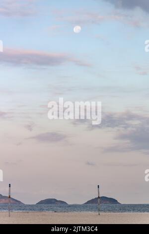 moonrise at Copacabana Beach in Rio de Janeiro Stock Photo - Alamy