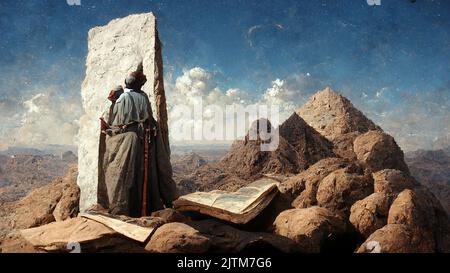 Mount Horeb, Sinai, Moses Mountain, landscape, mountains, palm trees ...