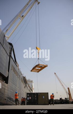 U.S. Navy Sailors with Navy Cargo Handling Battalion 1 and Navy Cargo ...