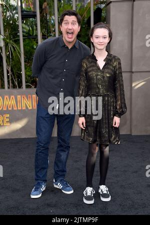 Ken Marino and Ruby Marino arriving to 'Jurassic World Dominion' world ...