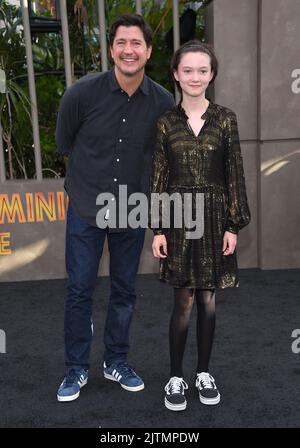 Ken Marino and Ruby Marino arriving to 'Jurassic World Dominion' world ...