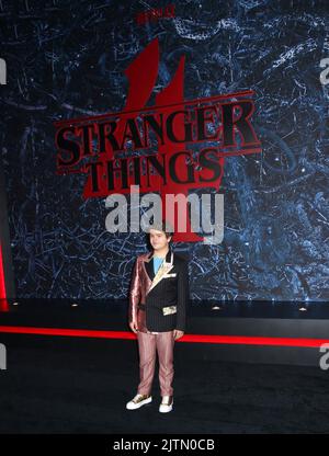 Gaten Matarazzo attending the season premiere of Netflix's Stranger ...