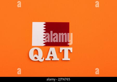 Acronym in wooden letters of the name of the country Argentina with its ...