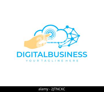 Digital touch screen technology logo vector Stock Vector Image & Art ...