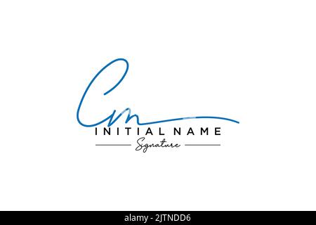 CM Signature Logo Template Vector Stock Vector Image & Art - Alamy